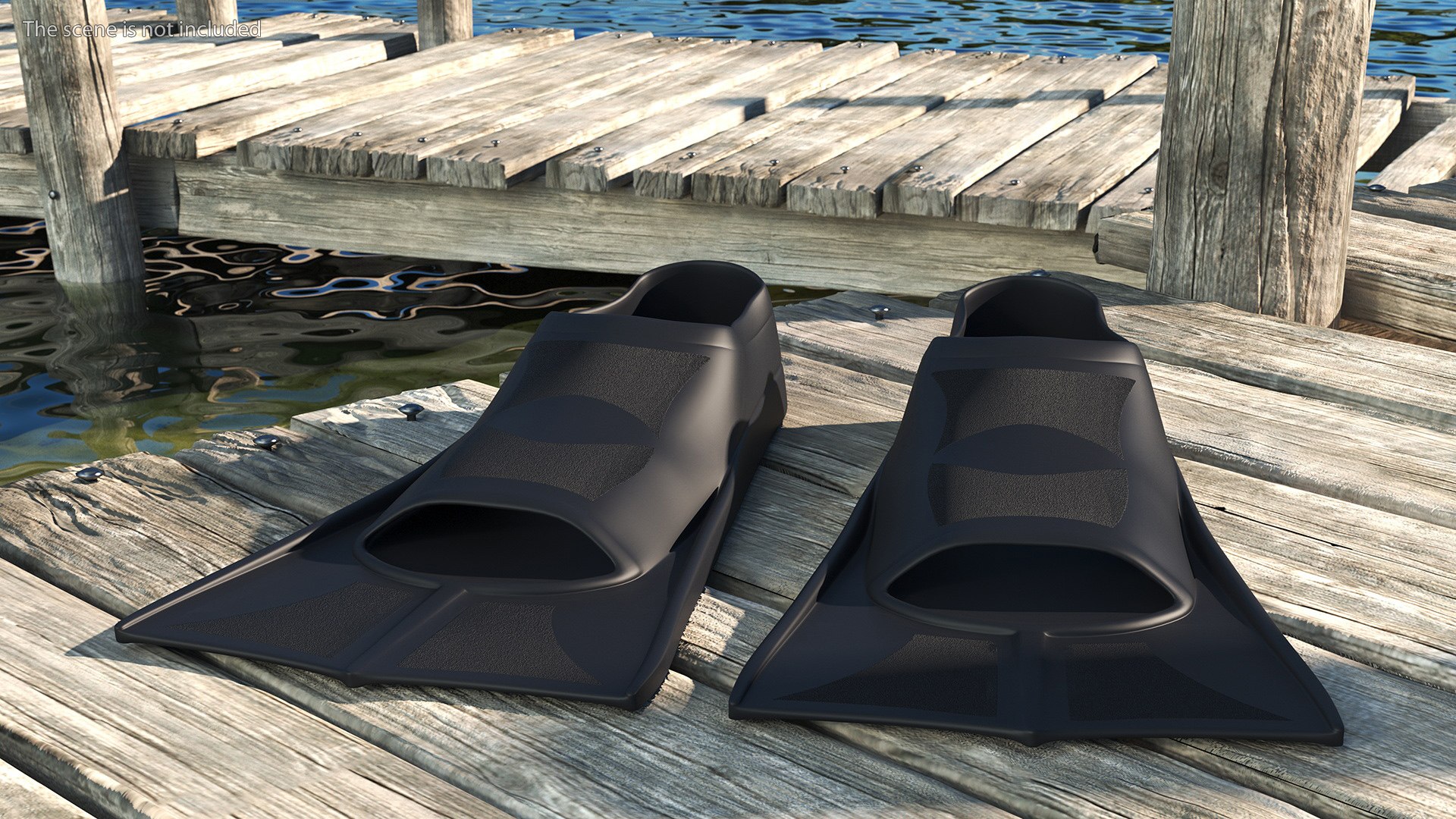 Black Silicone Training Fins 3D Model - TurboSquid 2137068