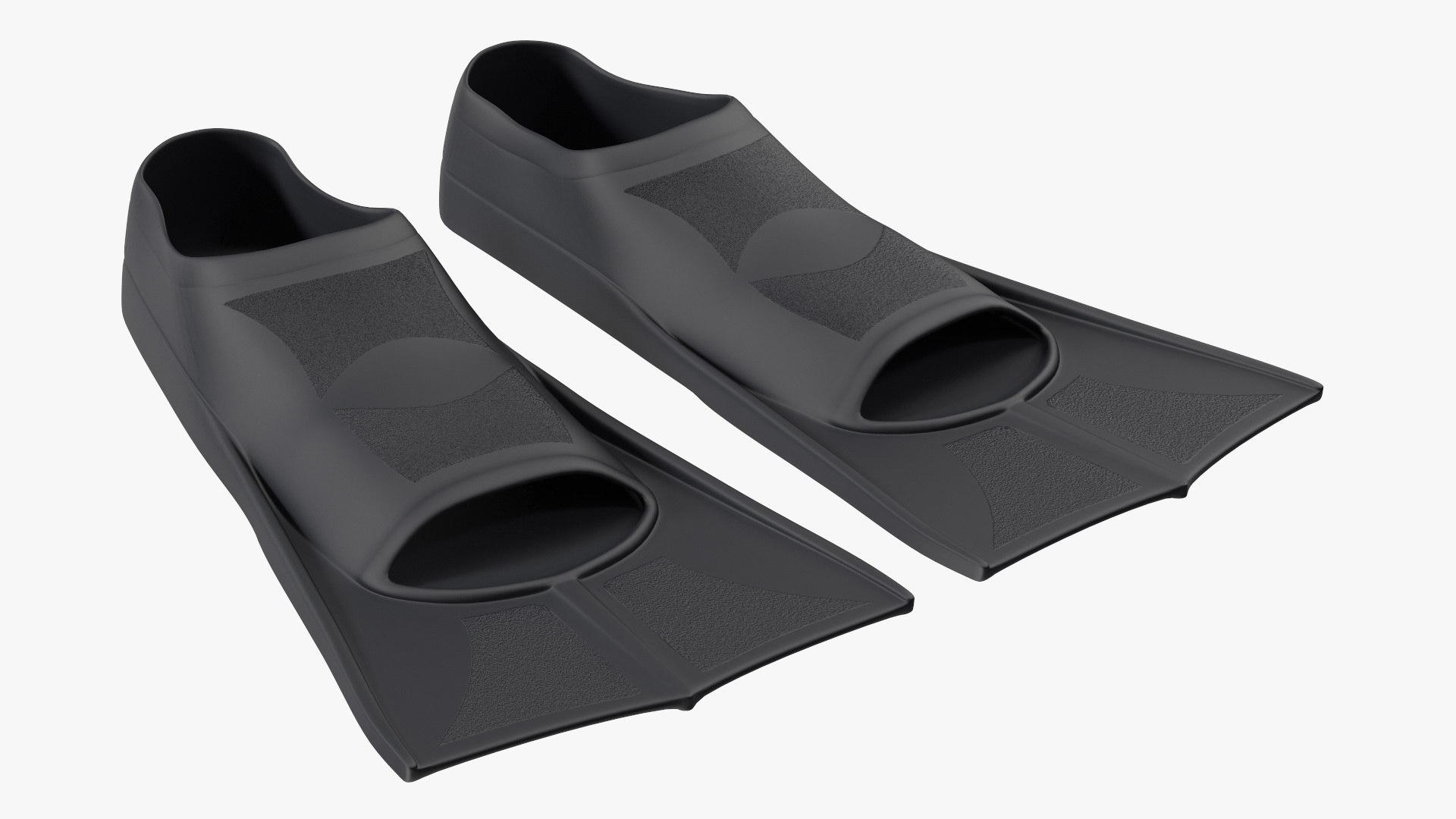 Black Silicone Training Fins 3D Model - TurboSquid 2137068