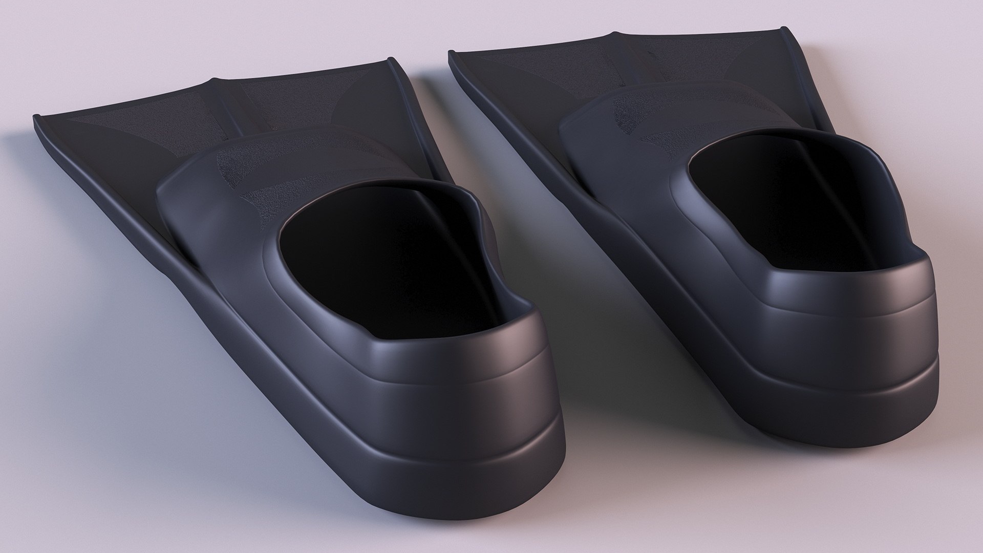 Black Silicone Training Fins 3D Model - TurboSquid 2137068