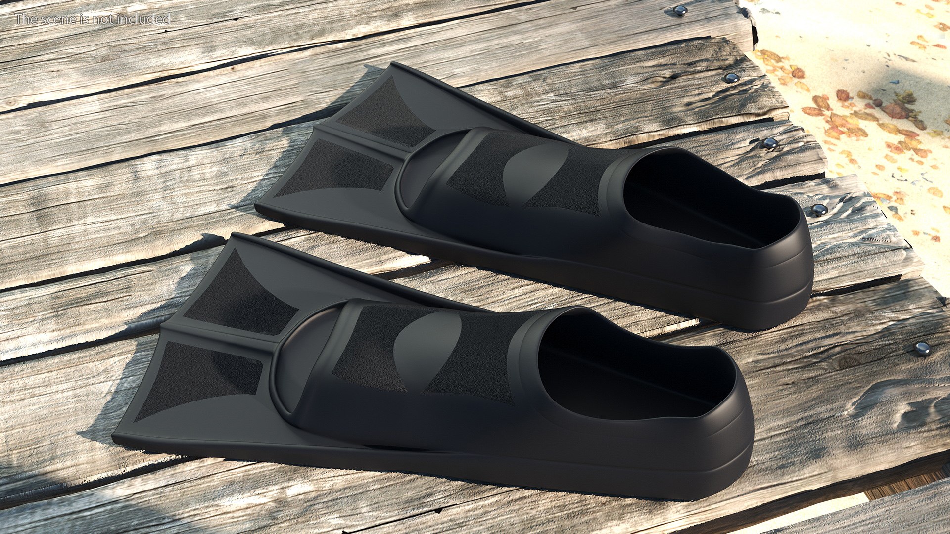 Black Silicone Training Fins 3D Model - TurboSquid 2137068