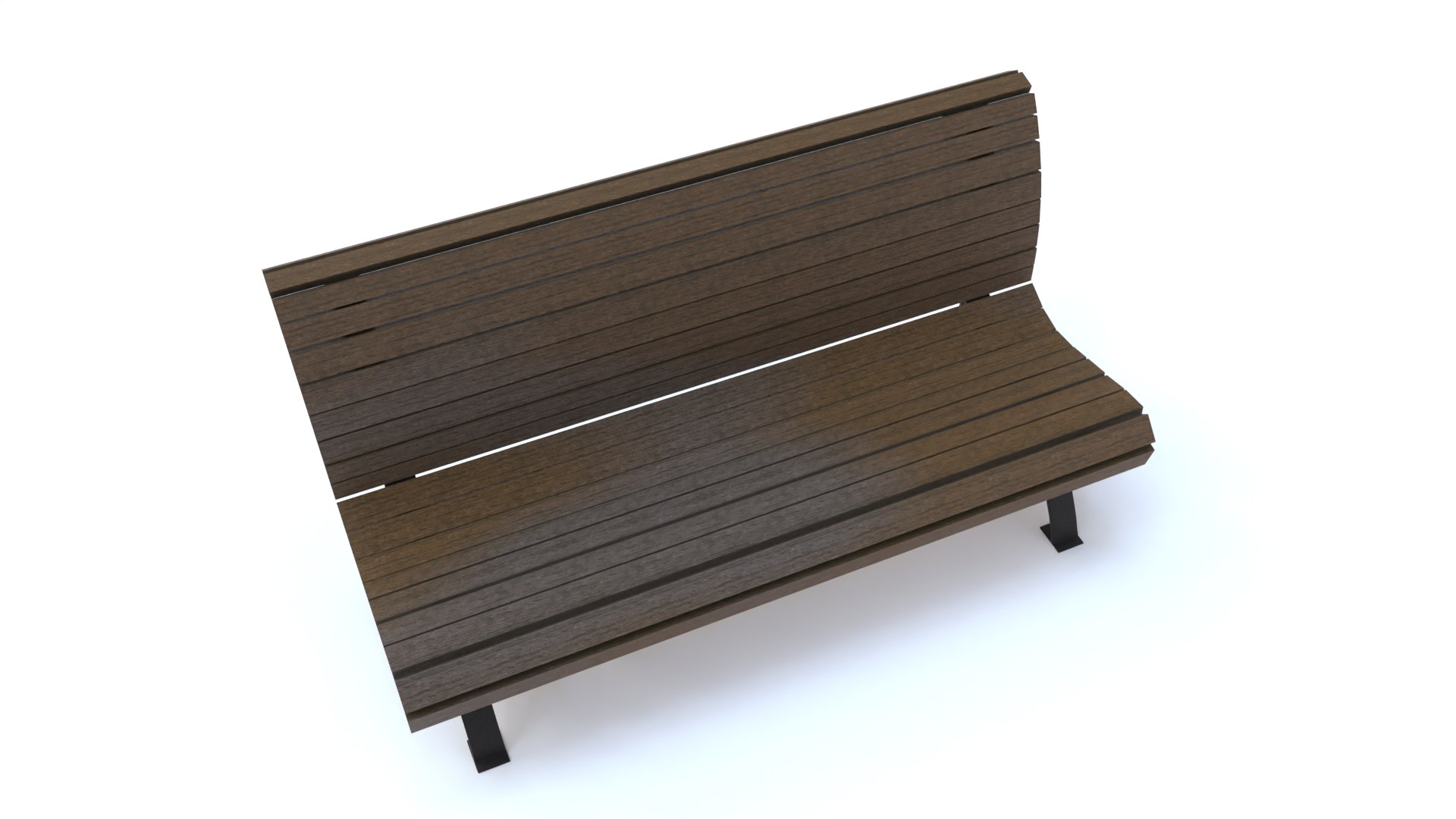 Wooden Park Bench 3D Model - TurboSquid 2063690