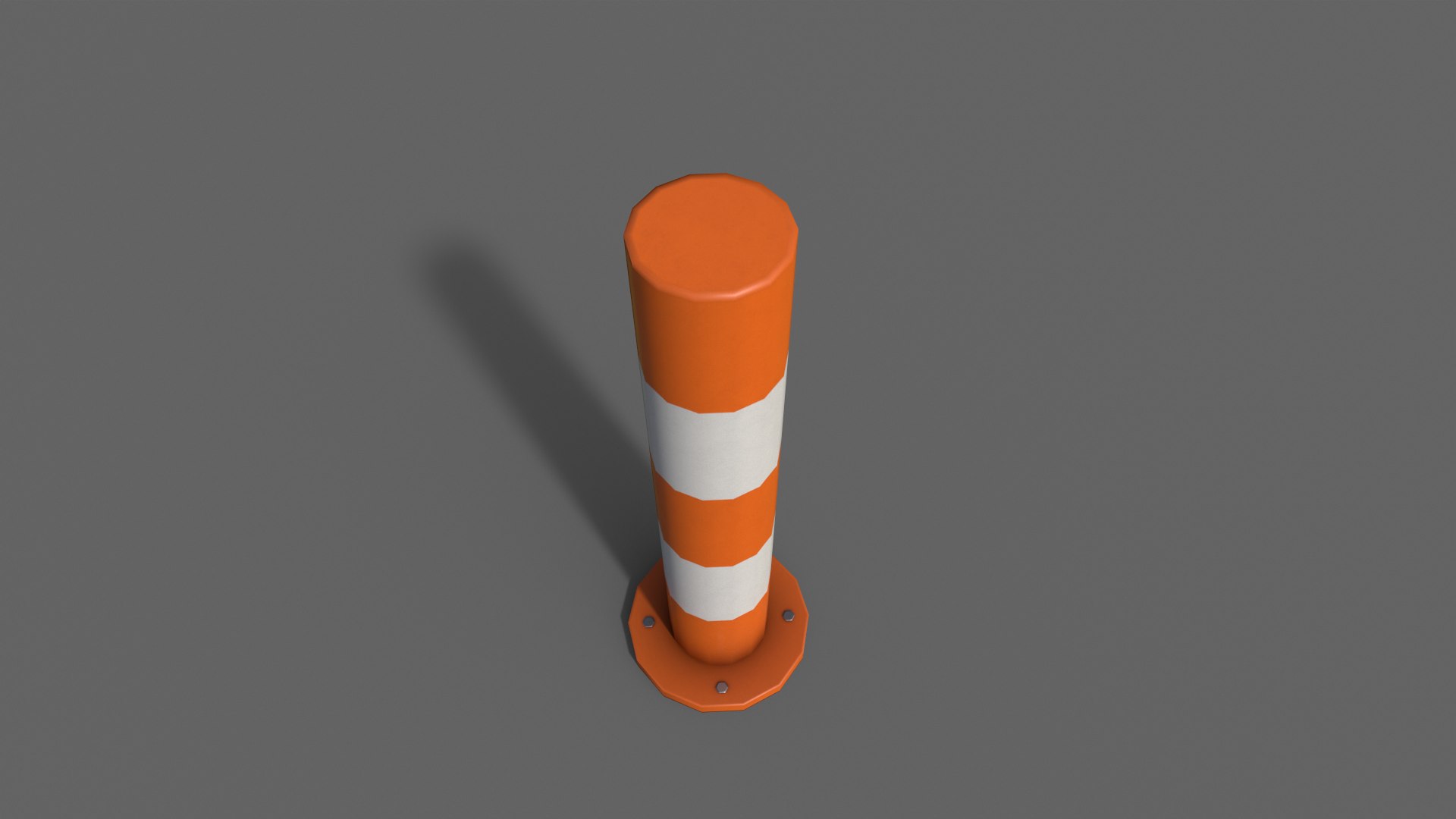PBR Bollard OrangeWhite 3D Model - TurboSquid 2039975