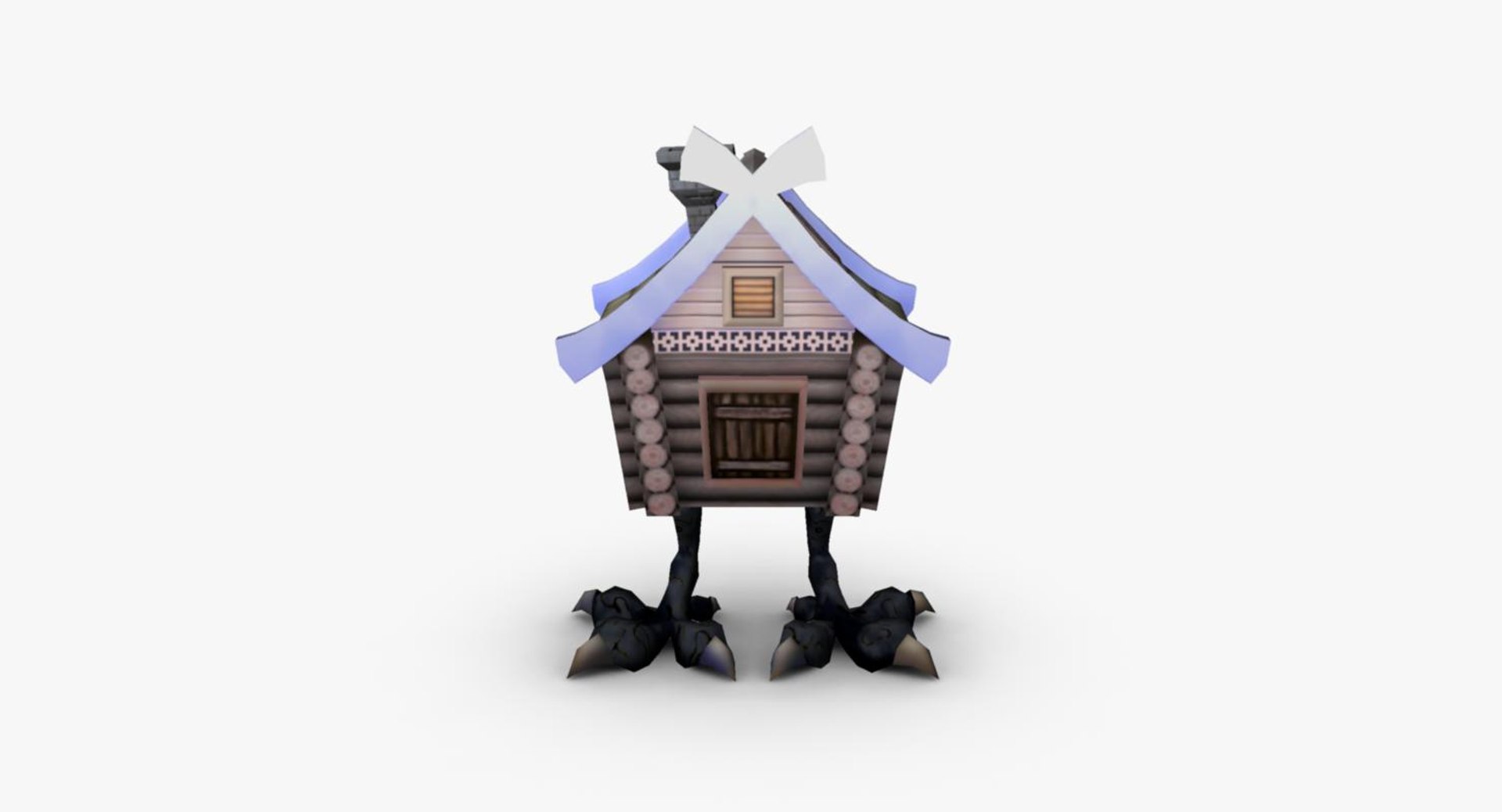 3d Walking Hut Cartoon House Model