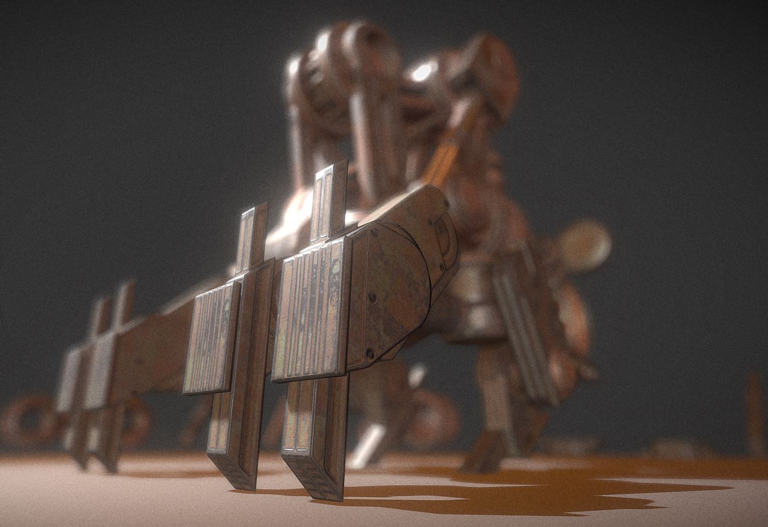 3d Walking Mech Neck Rusty Model