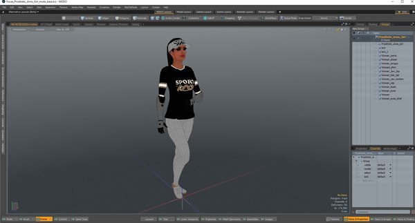 modelo 3d Chica de brazos protésicos - TurboSquid 2159230
