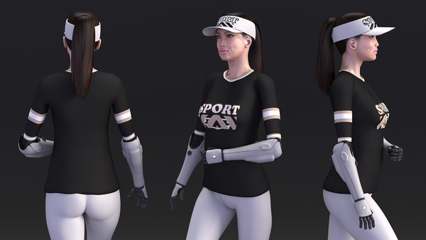 modelo 3d Chica de brazos protésicos - TurboSquid 2159230