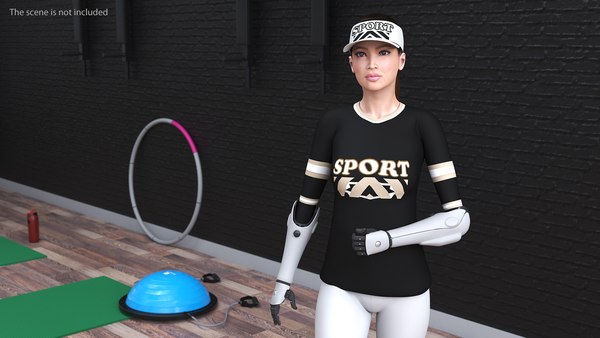 modelo 3d Chica de brazos protésicos - TurboSquid 2159230