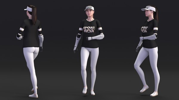 modelo 3d Chica de brazos protésicos - TurboSquid 2159230