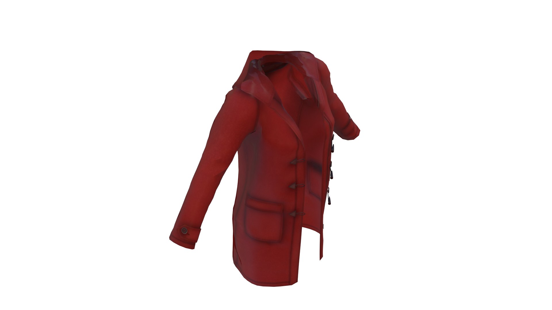 3D Female Duffle Coat 3D Model Low Poly - TurboSquid 2280620