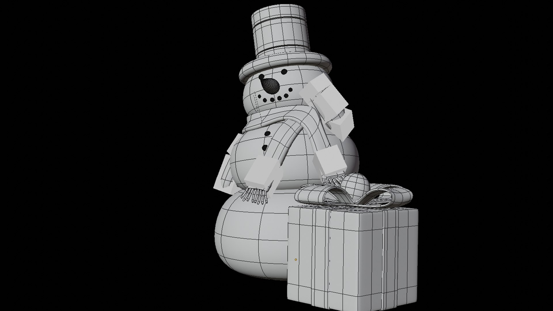 3D Model Snowman Low-poly Character - TurboSquid 1474255
