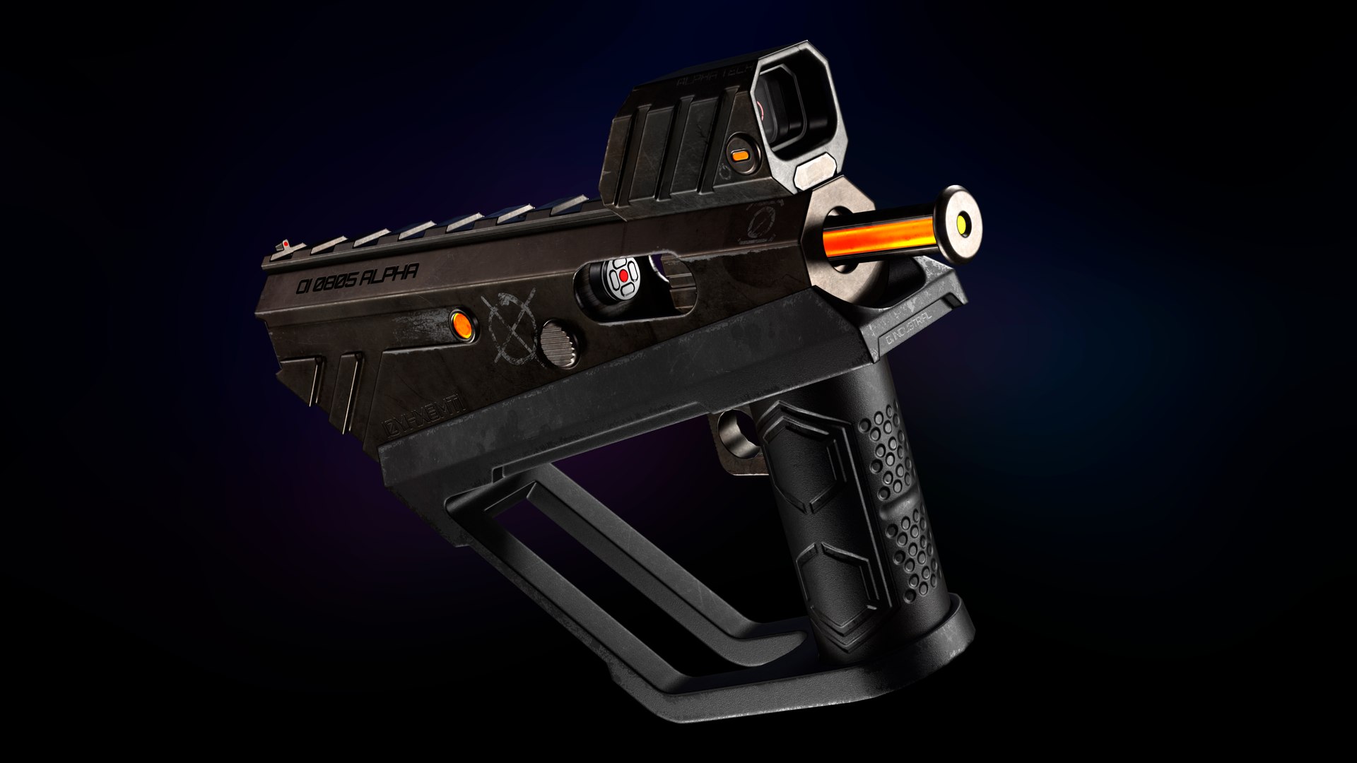 Sci-fi Handgun Model - TurboSquid 1981168