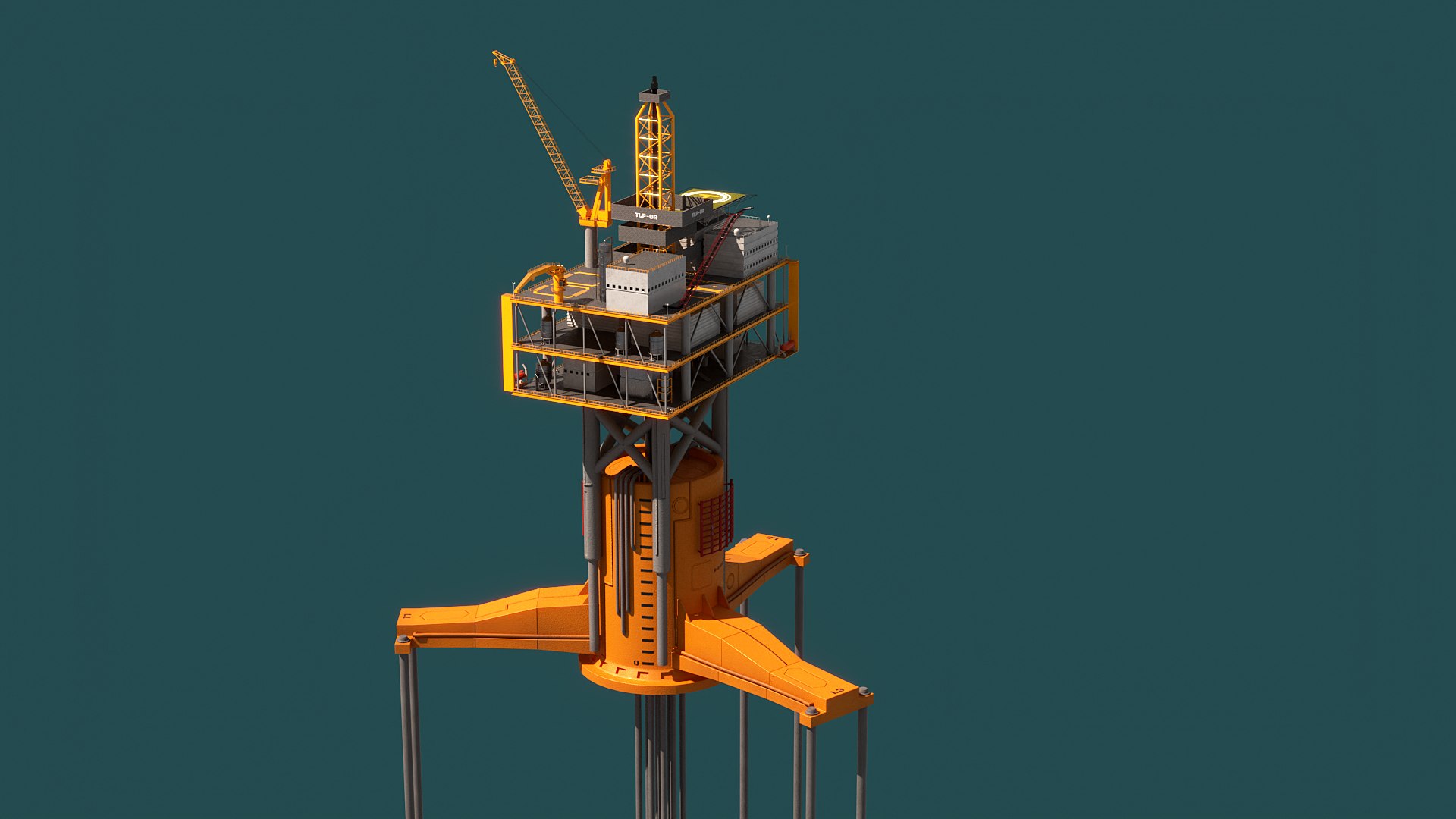 3D SPAR And TLP Oil Rig Collection Model - TurboSquid 2417923