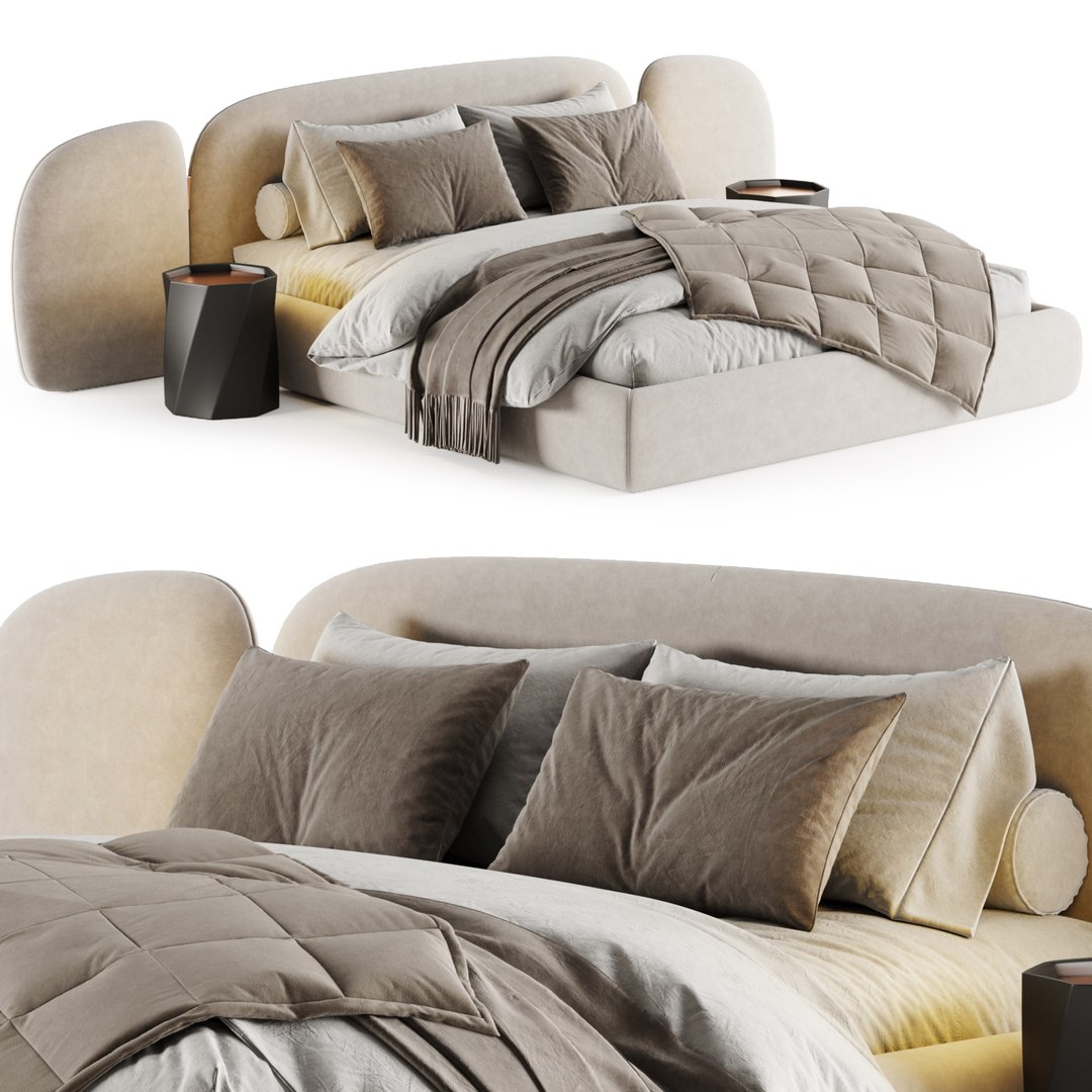 VAO Bed By Paolo Castelli Model - TurboSquid 2129095