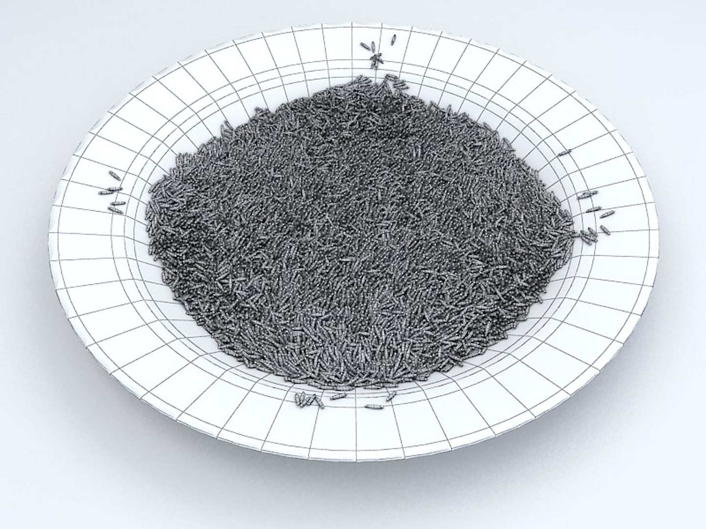 3d Dish Rice Model