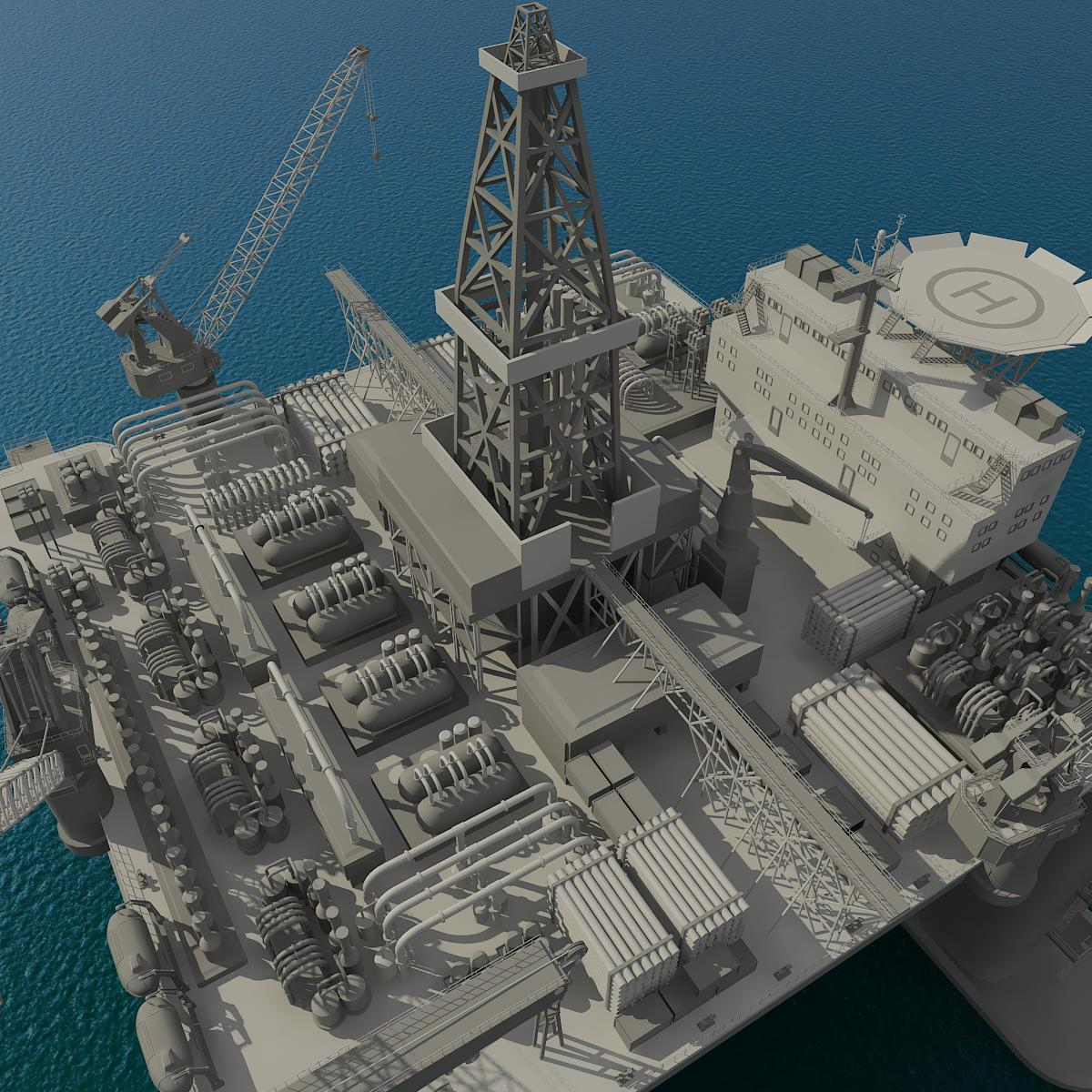 3d oil platform multipurpose sup model