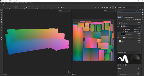modelo 3d Sofá seccional tipo chaise longue con brazos anchos gratis ...
