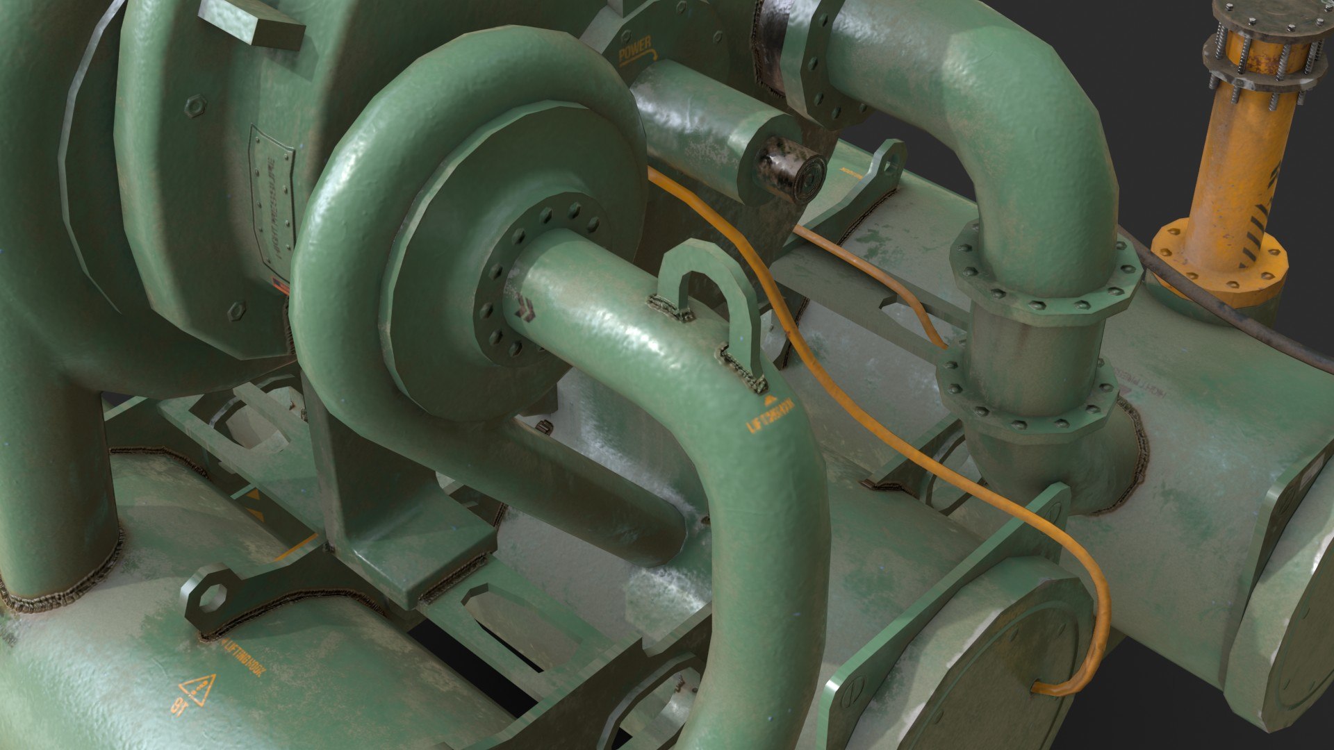 3D Industrial Compressor - TurboSquid 1651126