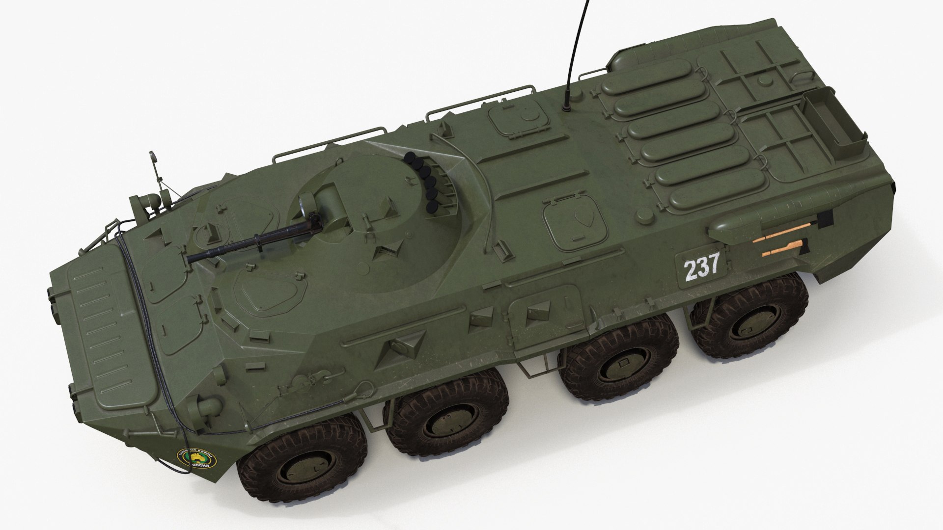 Military Armored Personnel Carrier BTR-80 3D Model - TurboSquid 2387466