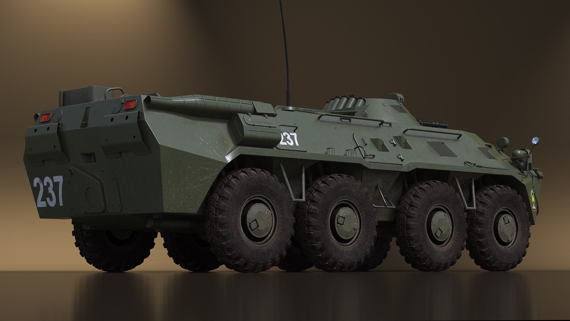 Military Armored Personnel Carrier BTR-80 3D Model - TurboSquid 2387466