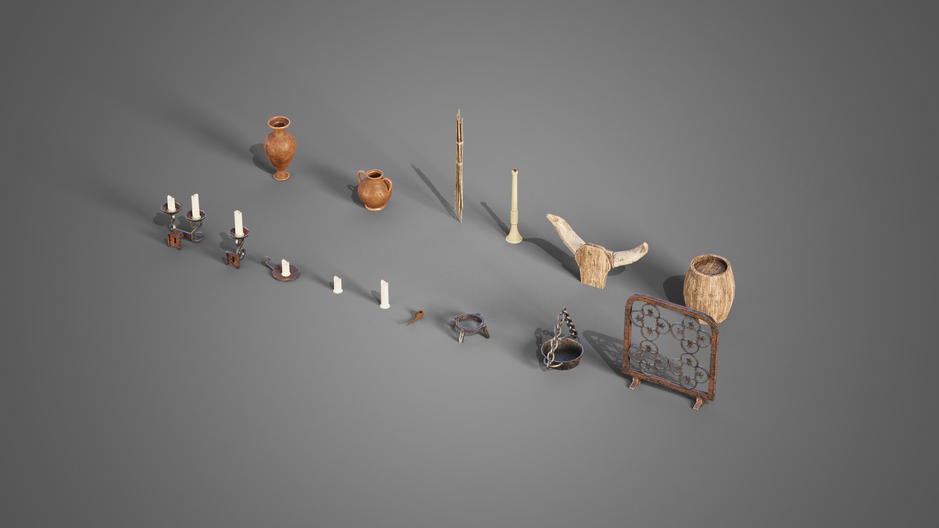 Various Props Collection 3D Model - TurboSquid 2019293