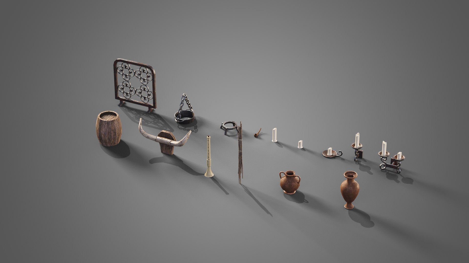 Various Props Collection 3D Model - TurboSquid 2019293