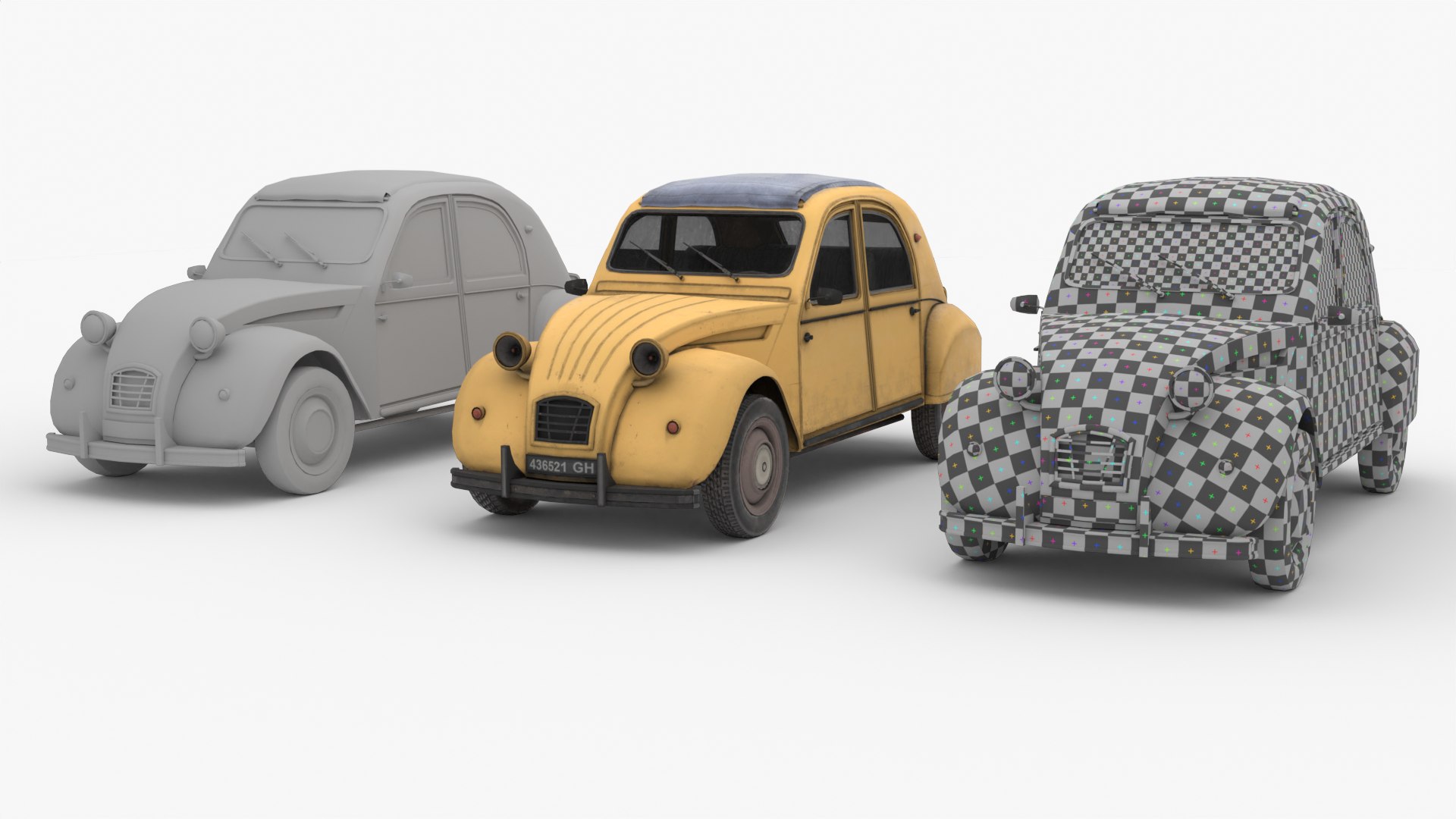 3D Citroen 2CV - TurboSquid 2366286
