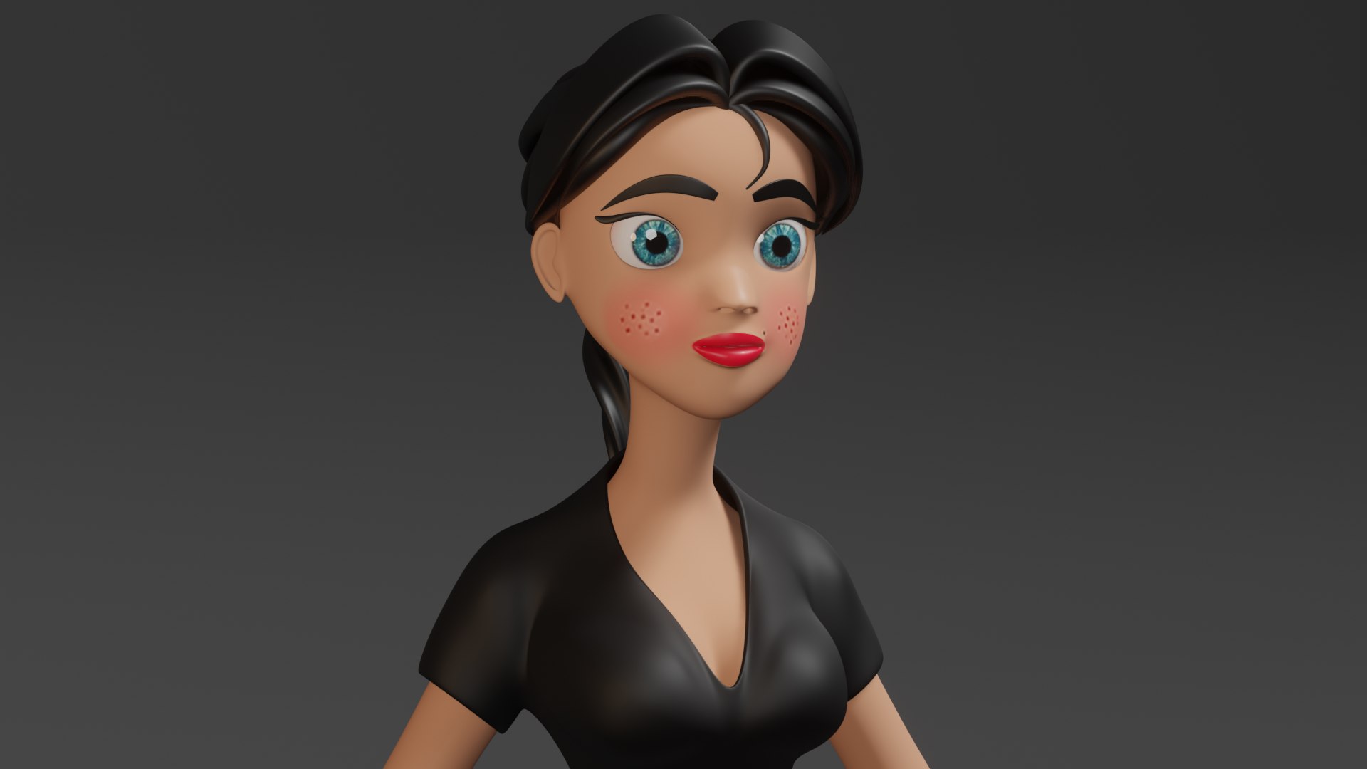 3D Cartoon Woman Model - TurboSquid 1701924