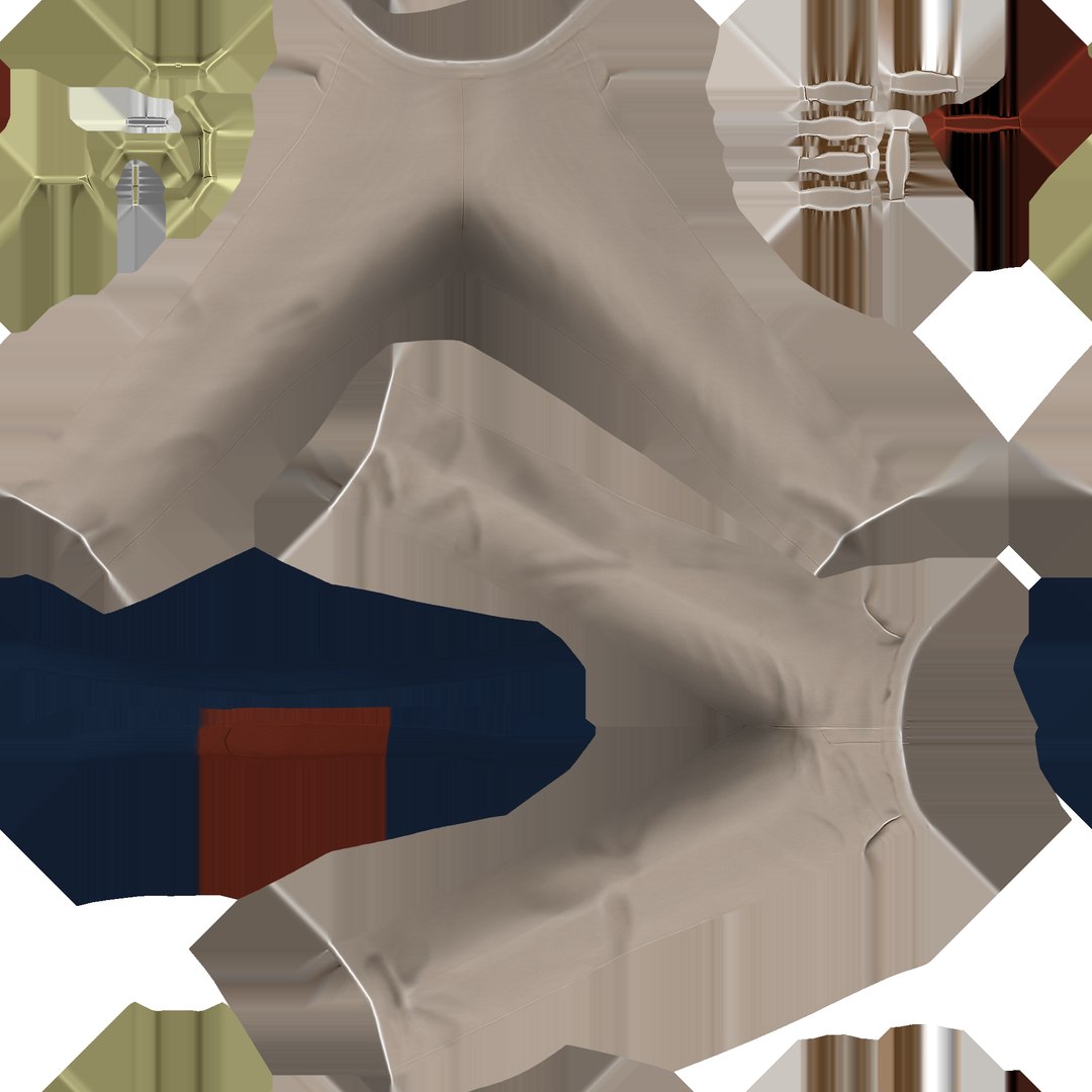 3D Men Chino Khaki Pants With Belt Model - TurboSquid 1989624