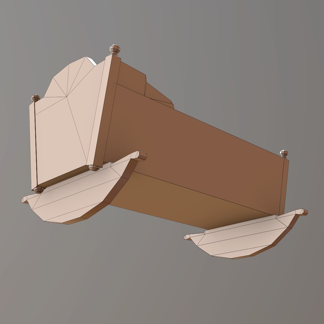 3d Model Wooden Baby Cradle