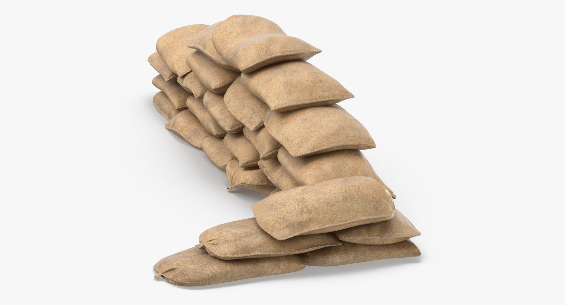 Sandbag barricade 02 3D | 1146121 | TurboSquid