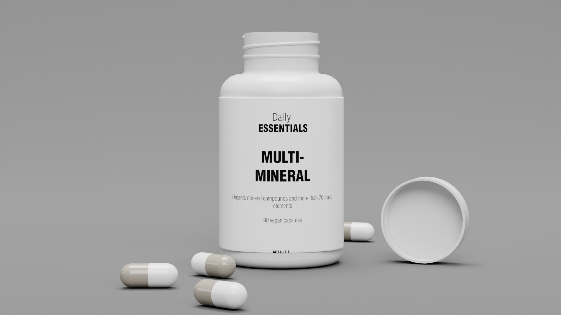 Free Vitamin Pill Bottle 3D Model - TurboSquid 2242184