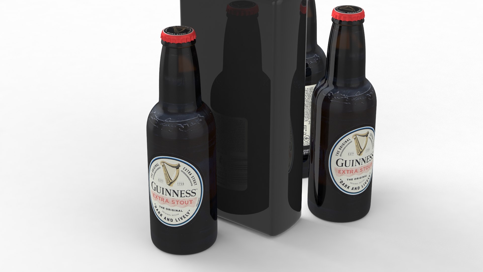 3D Model Beer Bottle Guinness Extra Stout 330ml 2021 - TurboSquid 1771329