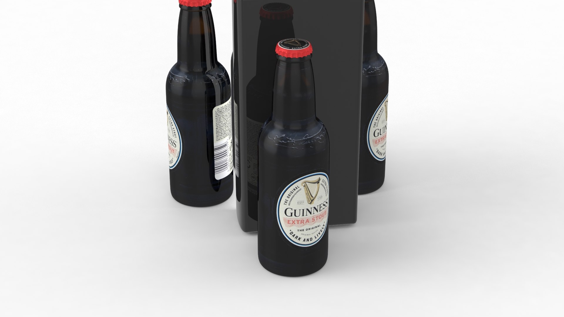 3D Model Beer Bottle Guinness Extra Stout 330ml 2021 - TurboSquid 1771329