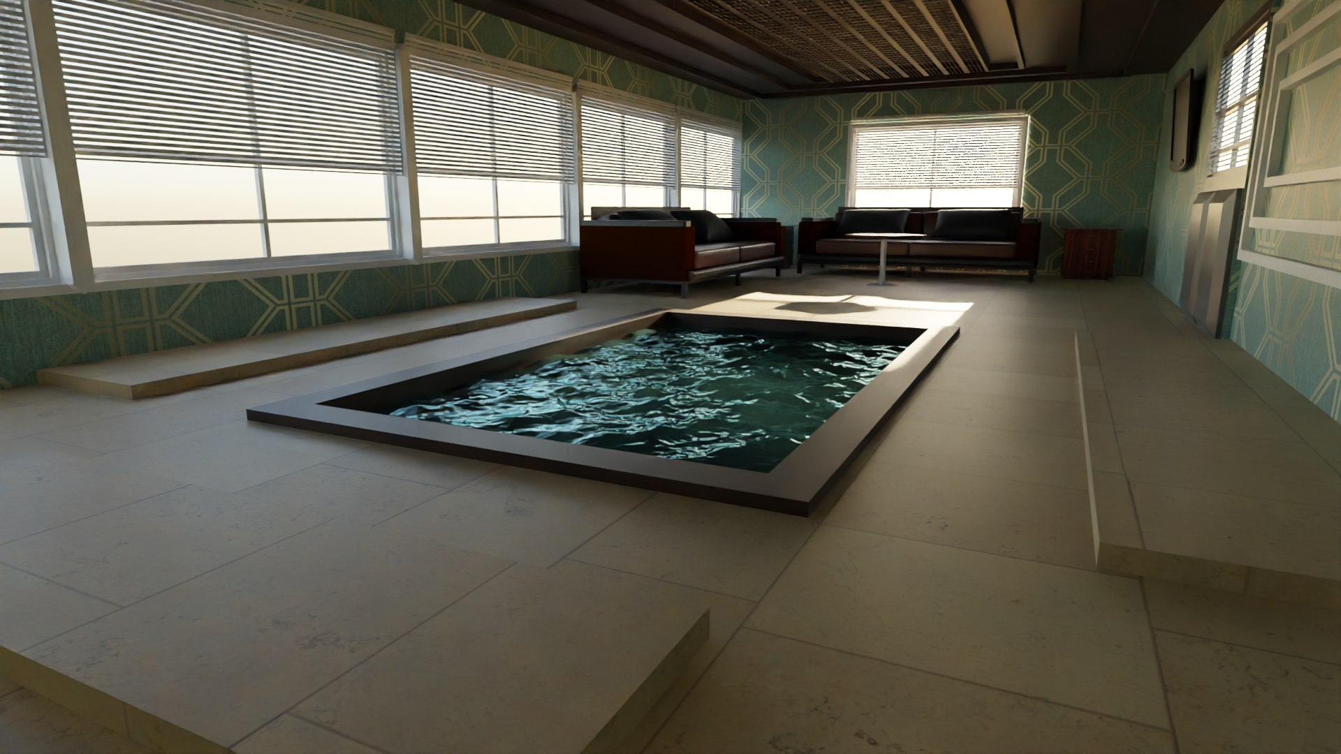 3D Pool House interior - TurboSquid 2159632