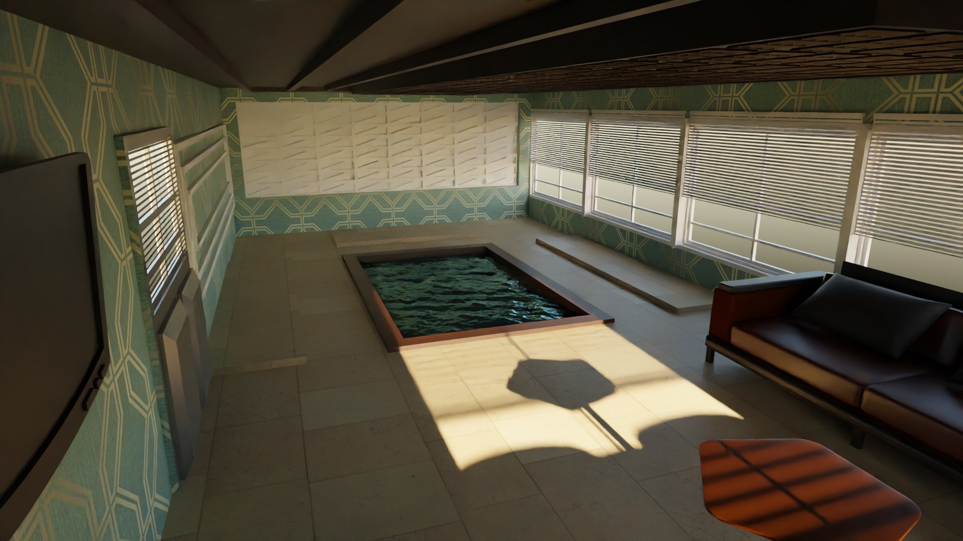 3D Pool House interior - TurboSquid 2159632