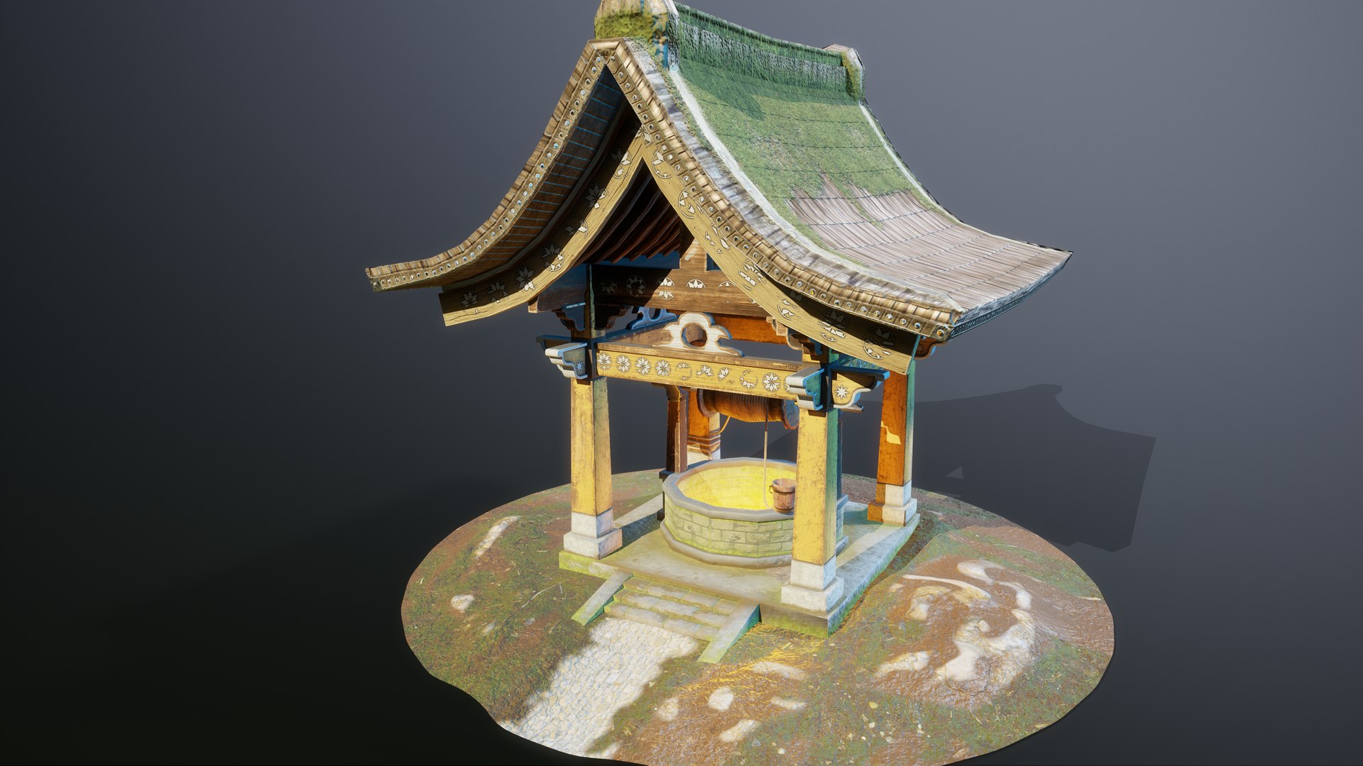 Japanese Old Shrine Holy Water Well 3D Model - TurboSquid 1844826