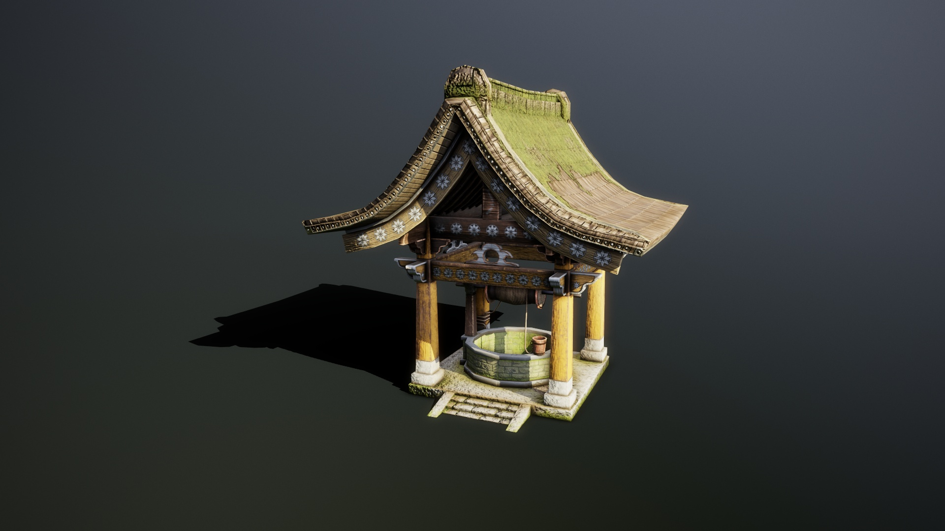 Japanese Old Shrine Holy Water Well 3D Model - TurboSquid 1844826