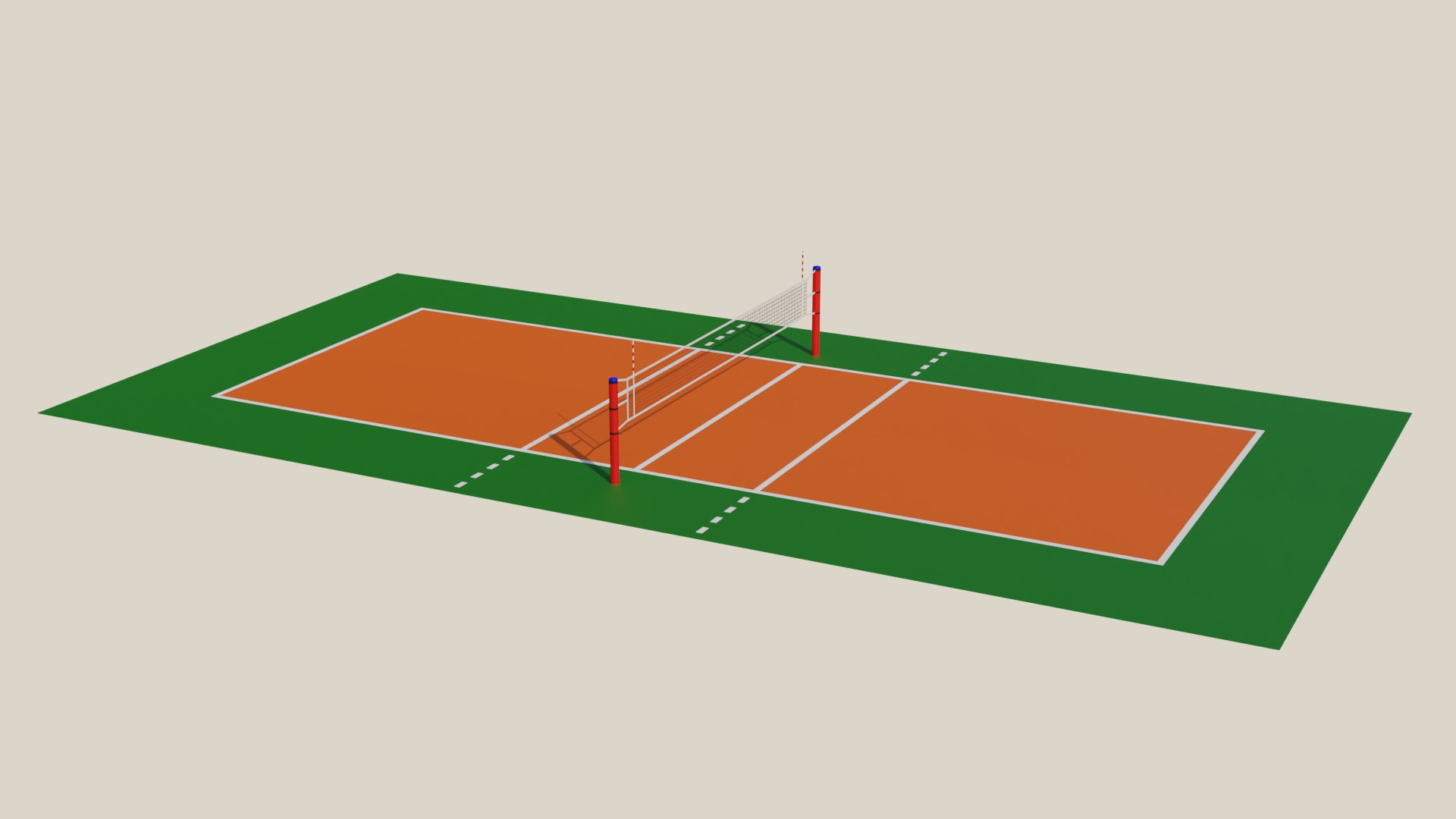 3D Volleyball Court V2 - TurboSquid 1868564