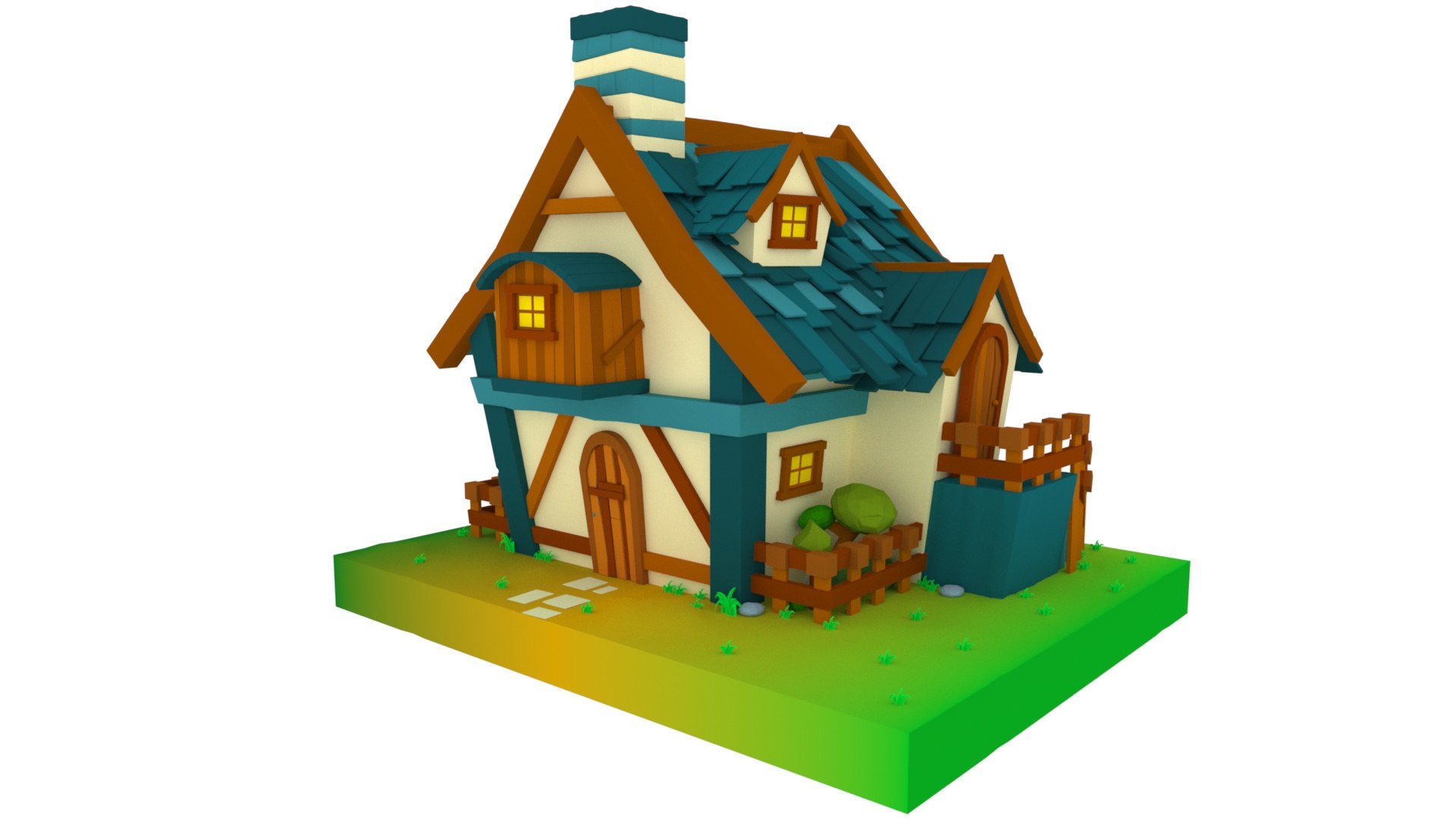 Cottage 3ds Max 3D Model - TurboSquid 2380890