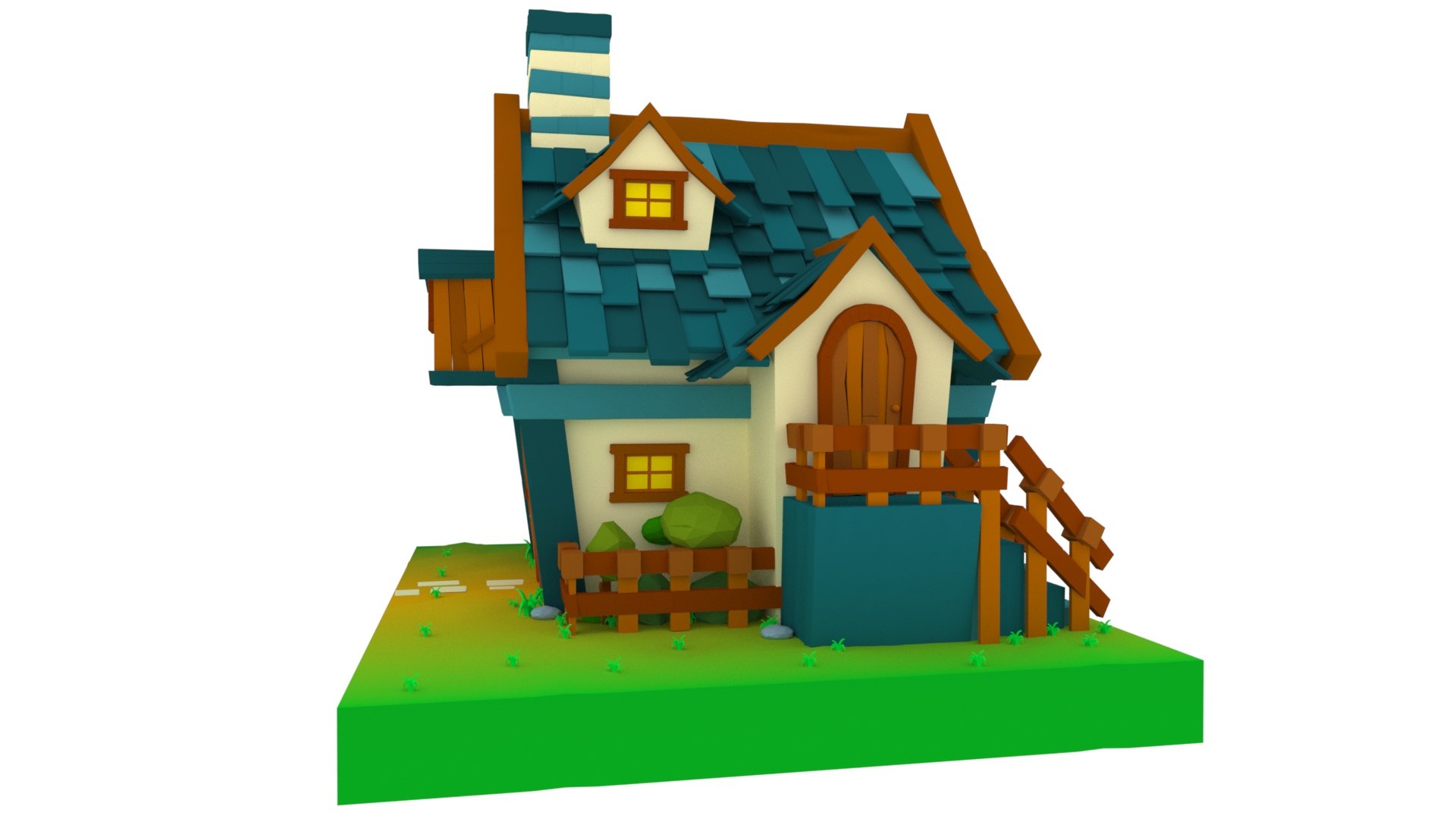 Cottage 3ds Max 3D Model - TurboSquid 2380890