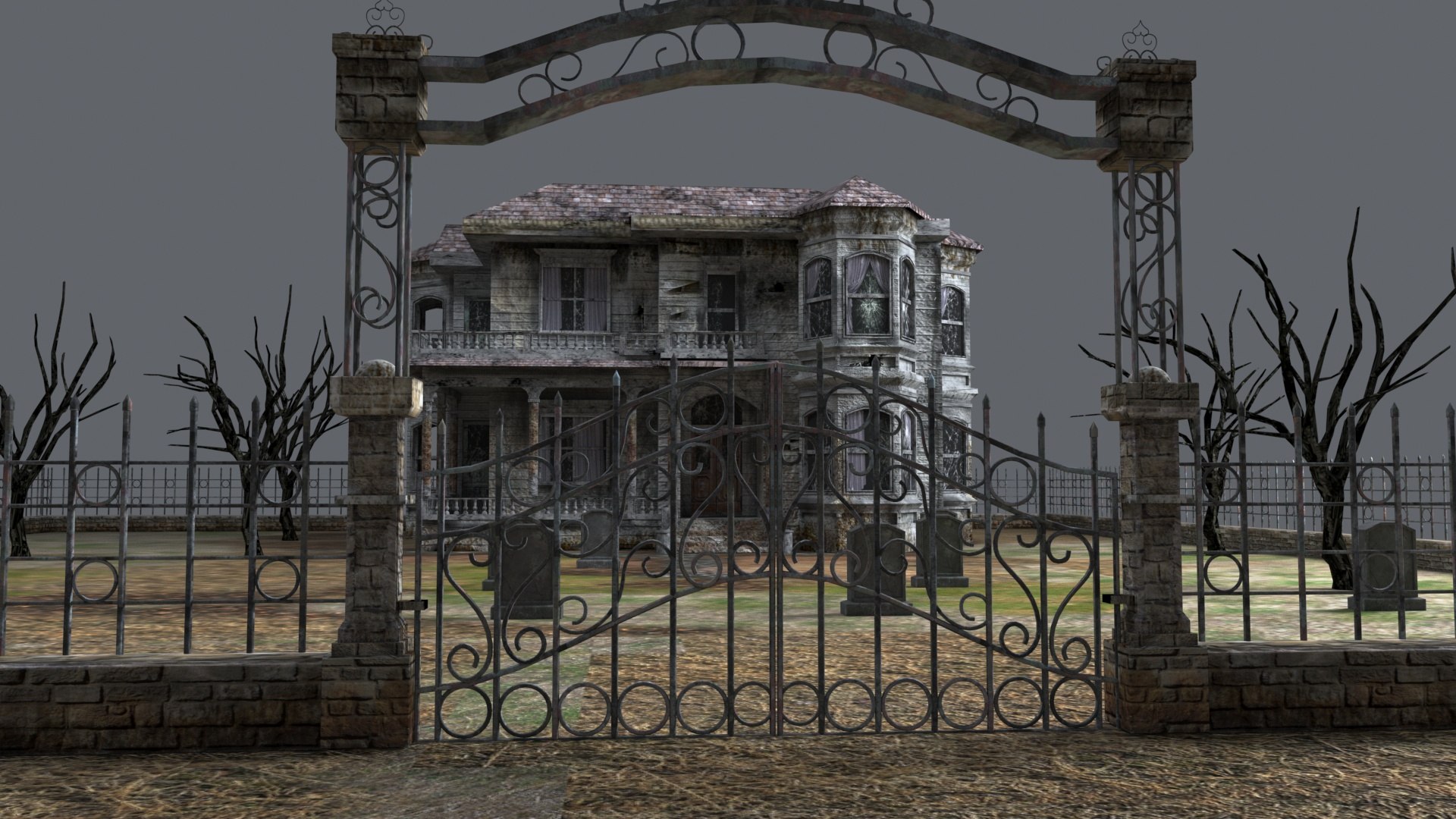 Haunted House Model - TurboSquid 1352363