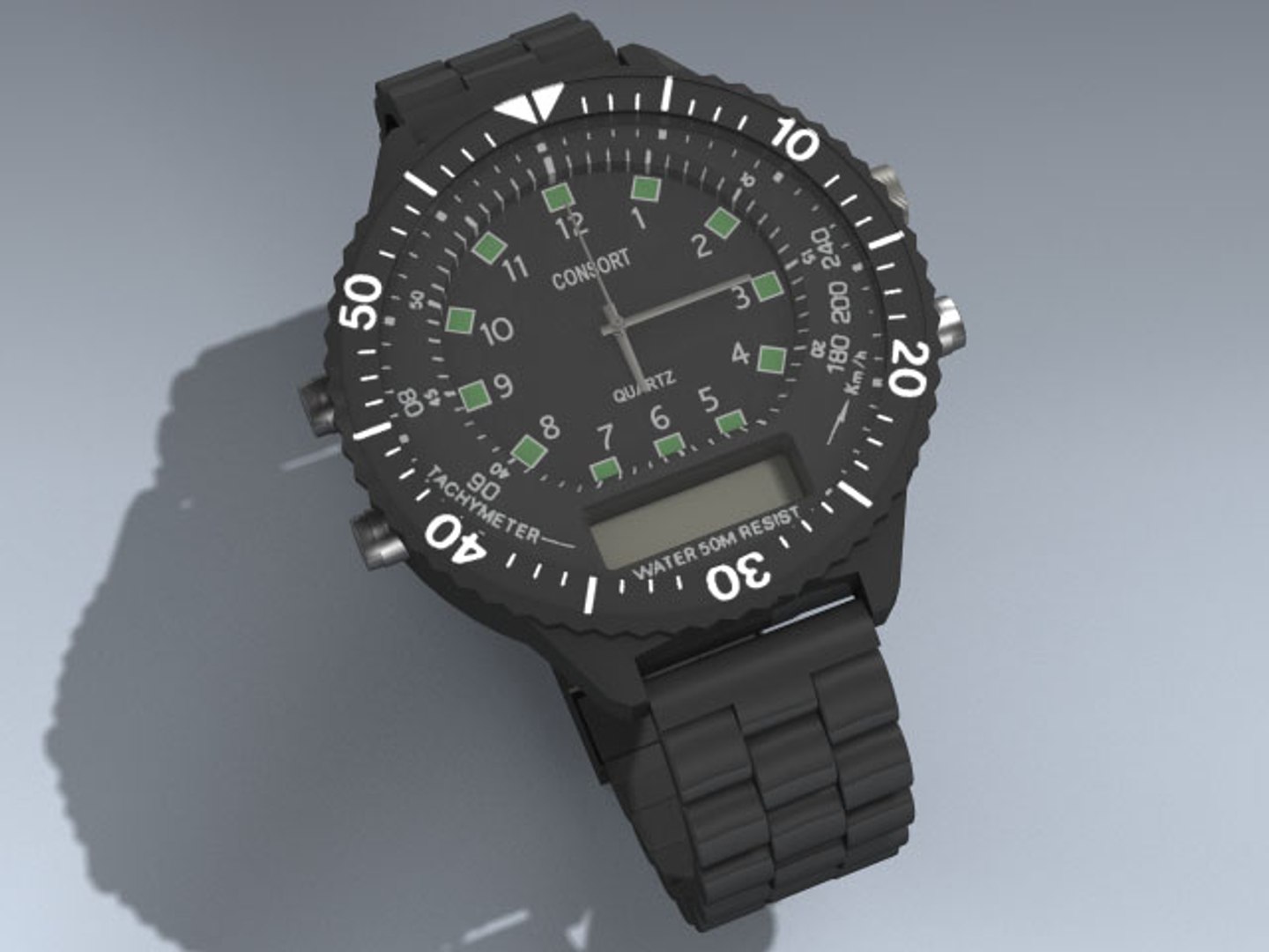 Military Men Wristwatch 3ds