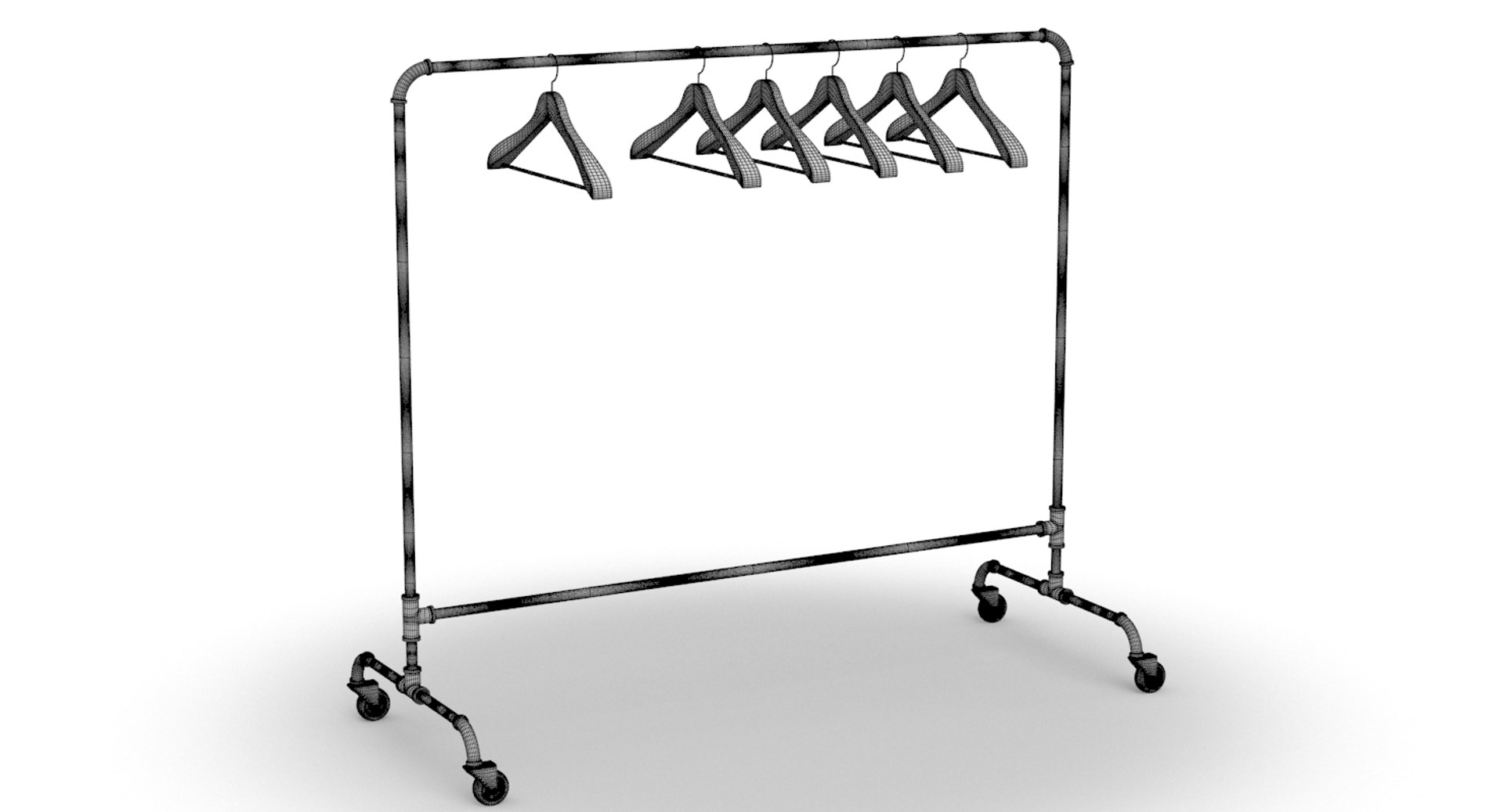 3D Clothes Stand Model - TurboSquid 1395599