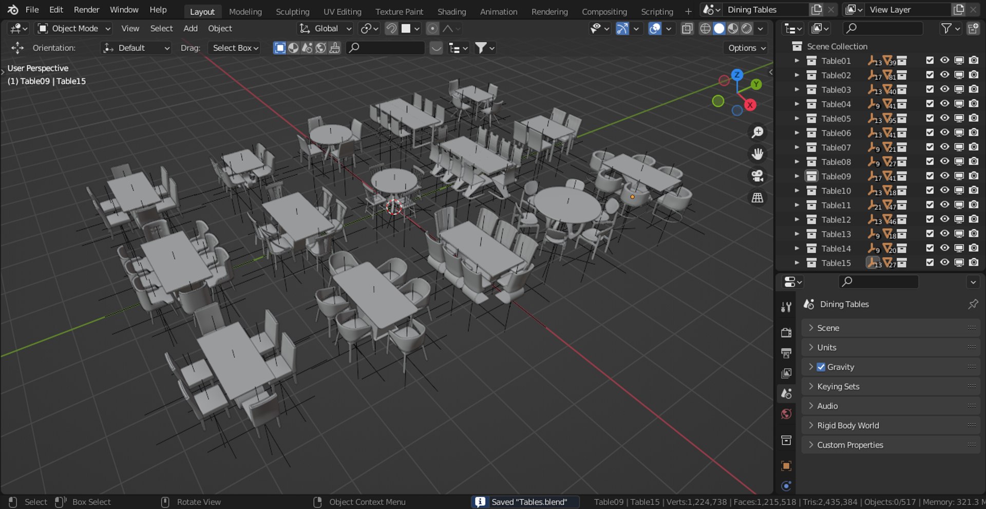 3D Dining Tables model - TurboSquid 1891194