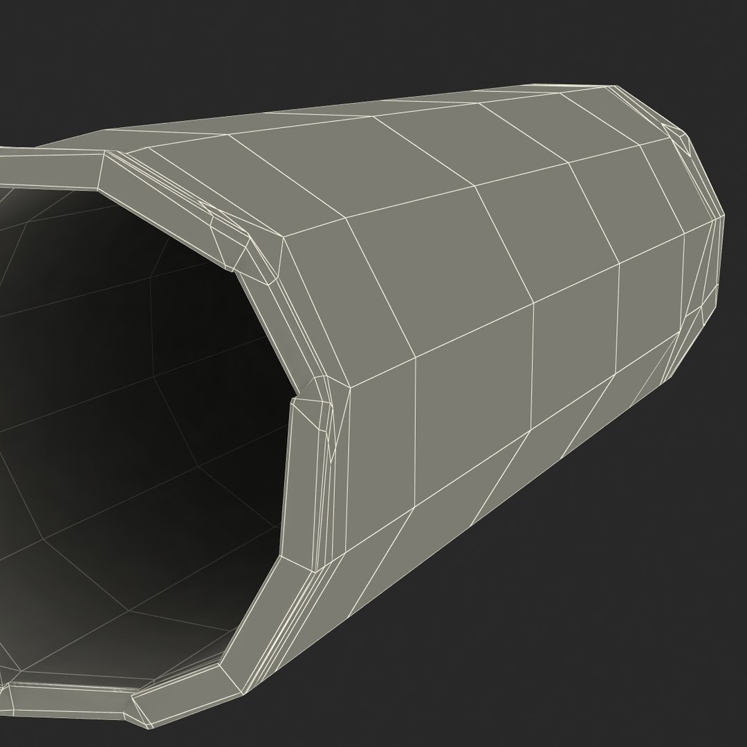 broken iron pipe 2 3d model