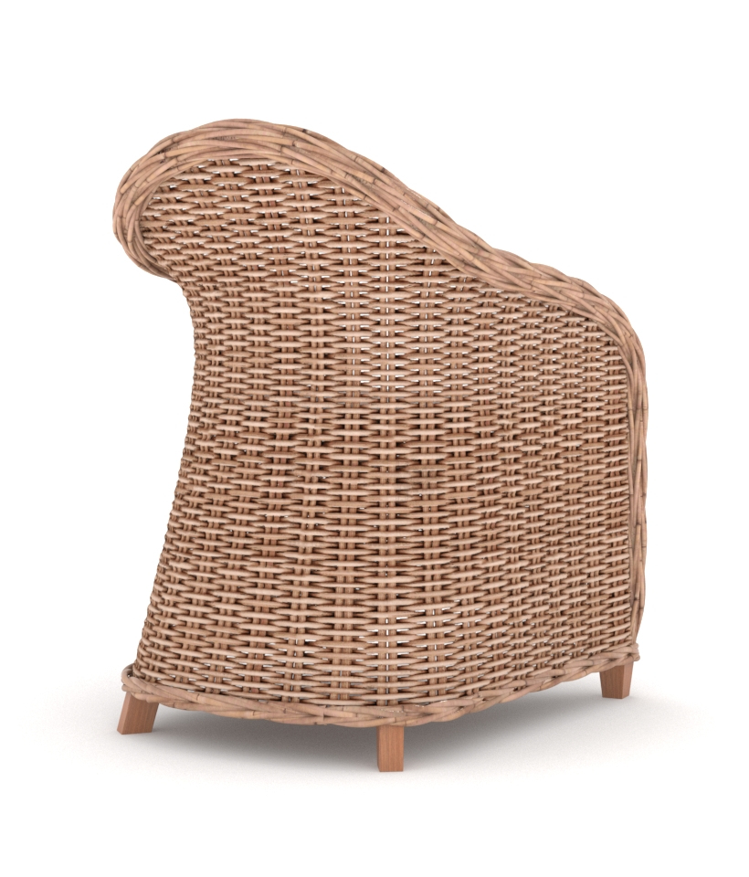 3d model wicker chair