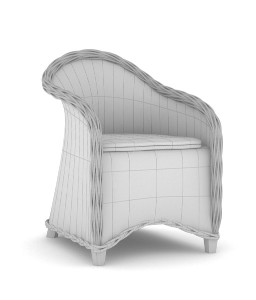 3d model wicker chair