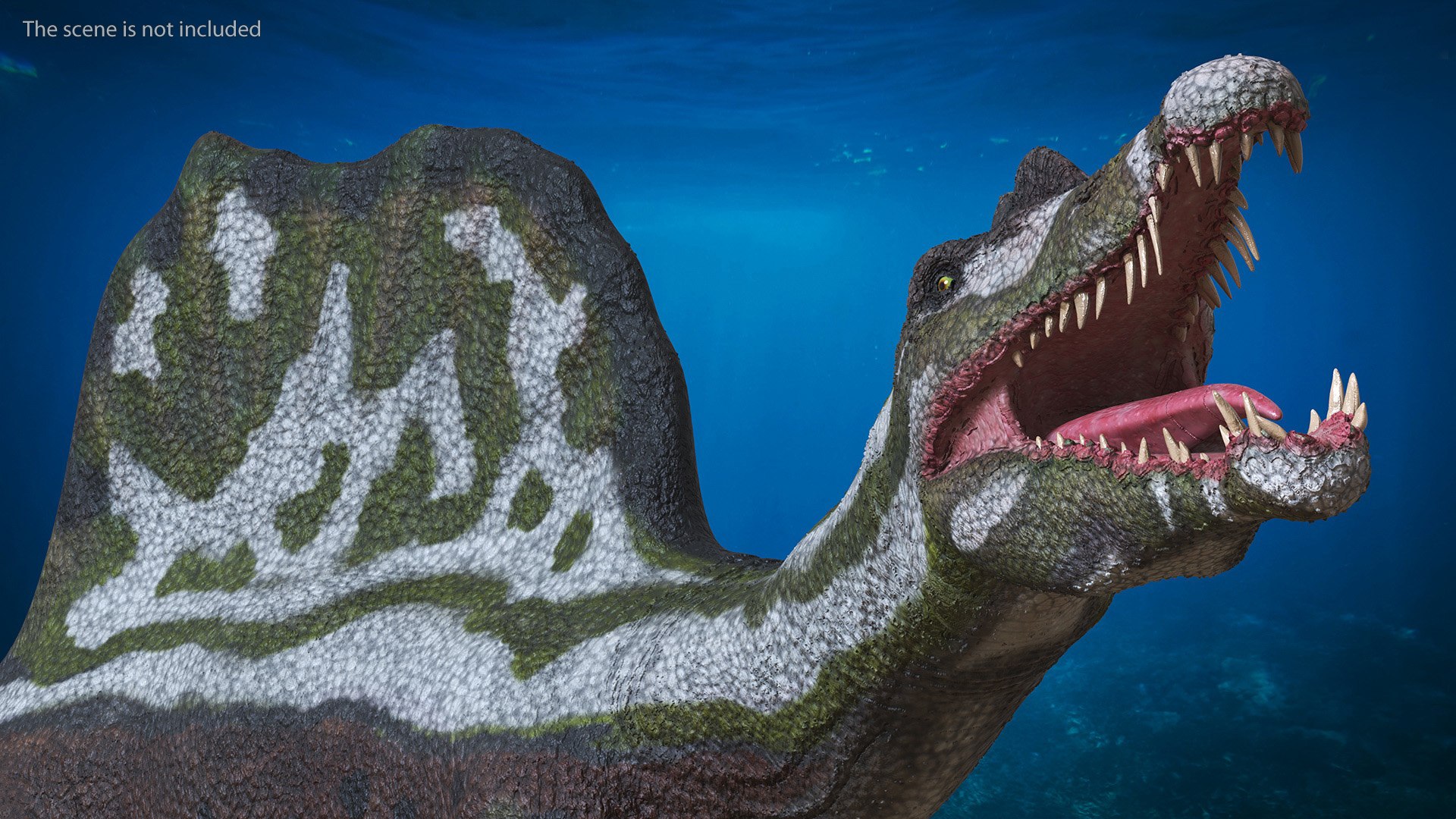 3D Dinosaur Spinosaurus Green Swimming Pose - TurboSquid 2274984