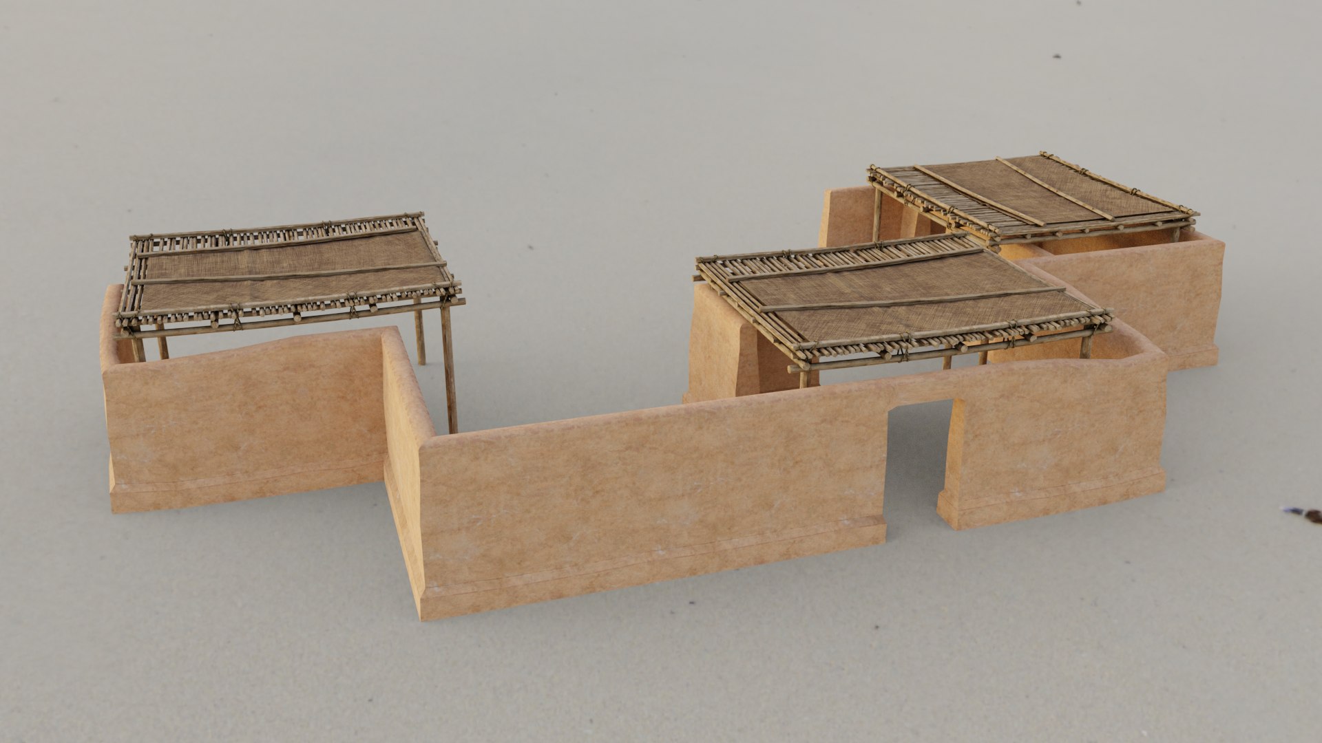 3D Modular Desert Walls - TurboSquid 2011521