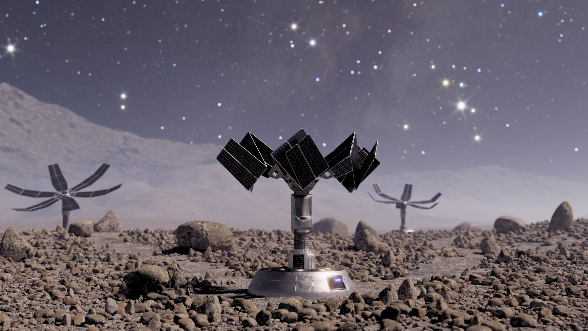 Sci-Fi Solar Power Park Model - TurboSquid 1982134